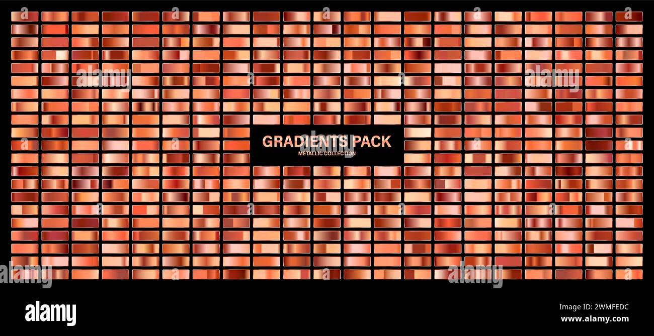 Bronze, copper orange glossy gradient, metal foil texture. Color swatch ...