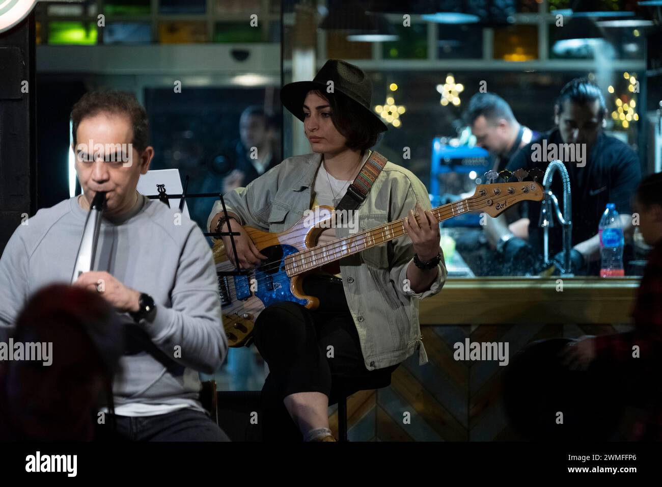 Tehran, Iran. 25th Feb, 2024. Iranian musicians and members of the ...