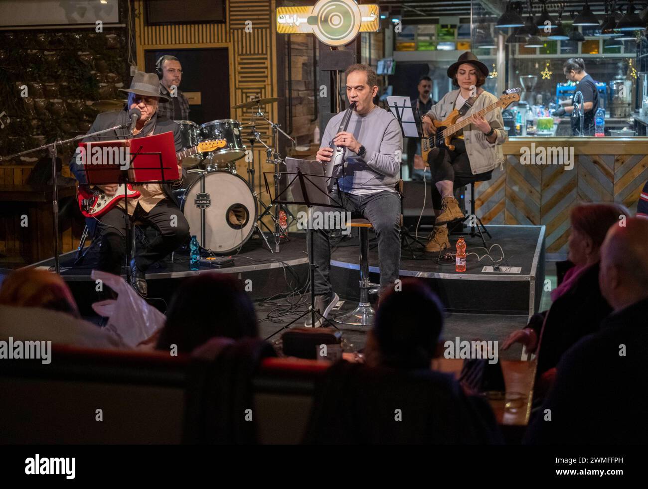 Tehran, Iran. 25th Feb, 2024. Iranian musicians and members of the ...