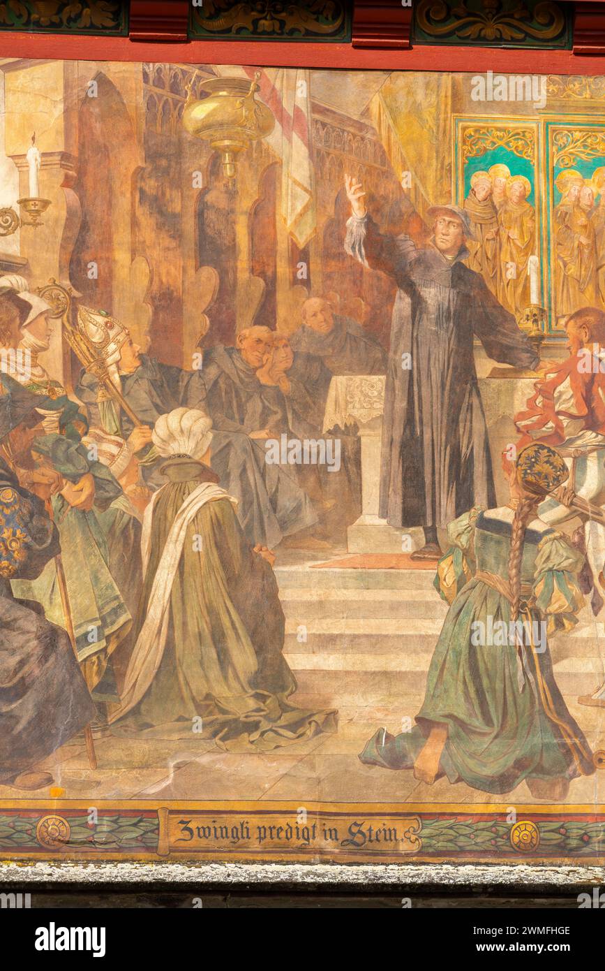 Old chinese village painting hi-res stock photography and images - Alamy