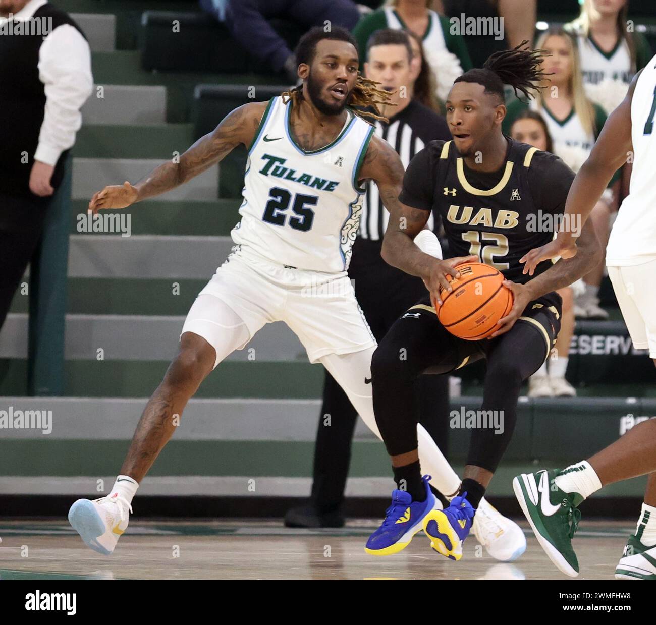 UAB Blazers guard Tony Toney (12) tries to make a move against Tulane ...