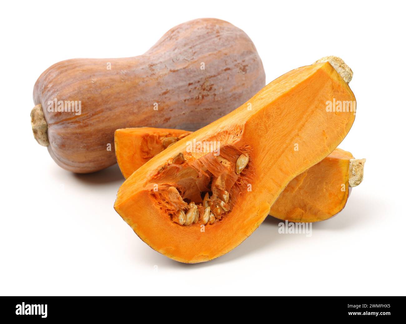 butternut squash isolated on white background Stock Photo - Alamy