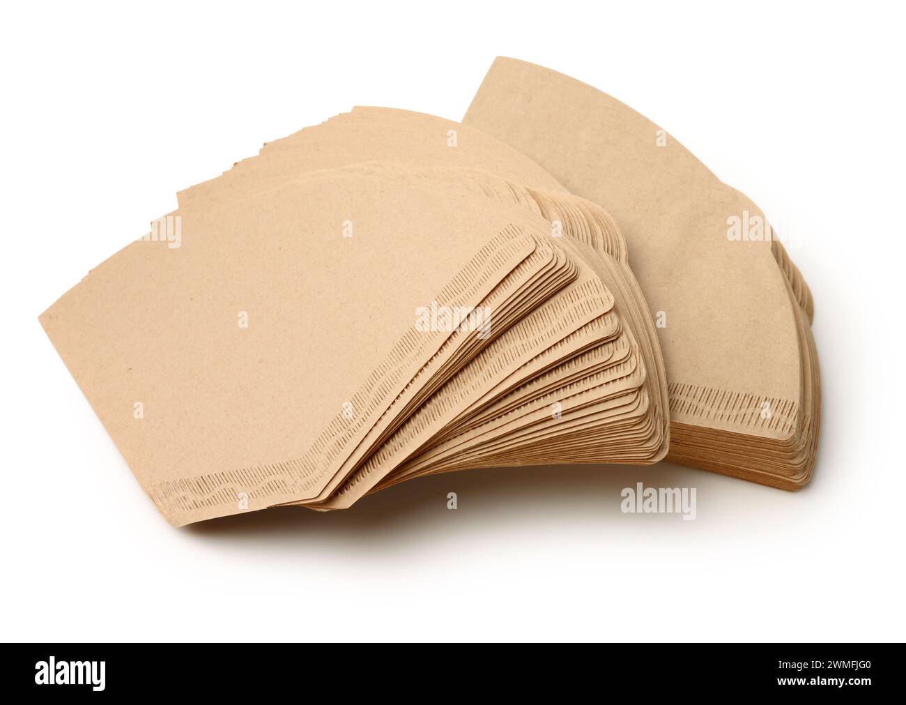 Coffee and tea filter paper on white background Stock Photo - Alamy