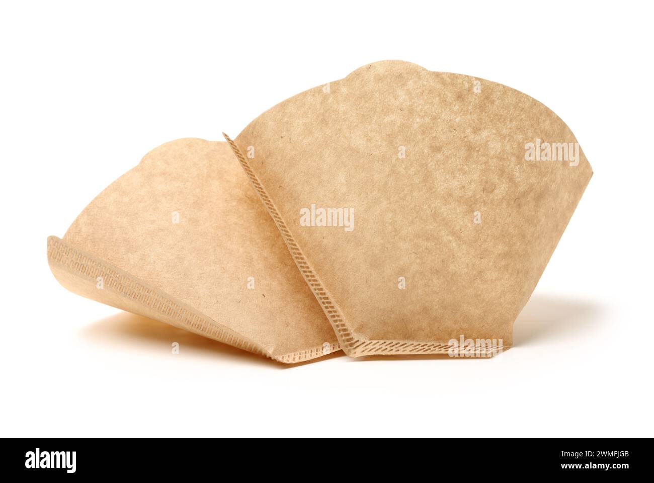 Coffee and tea filter paper on white background Stock Photo - Alamy