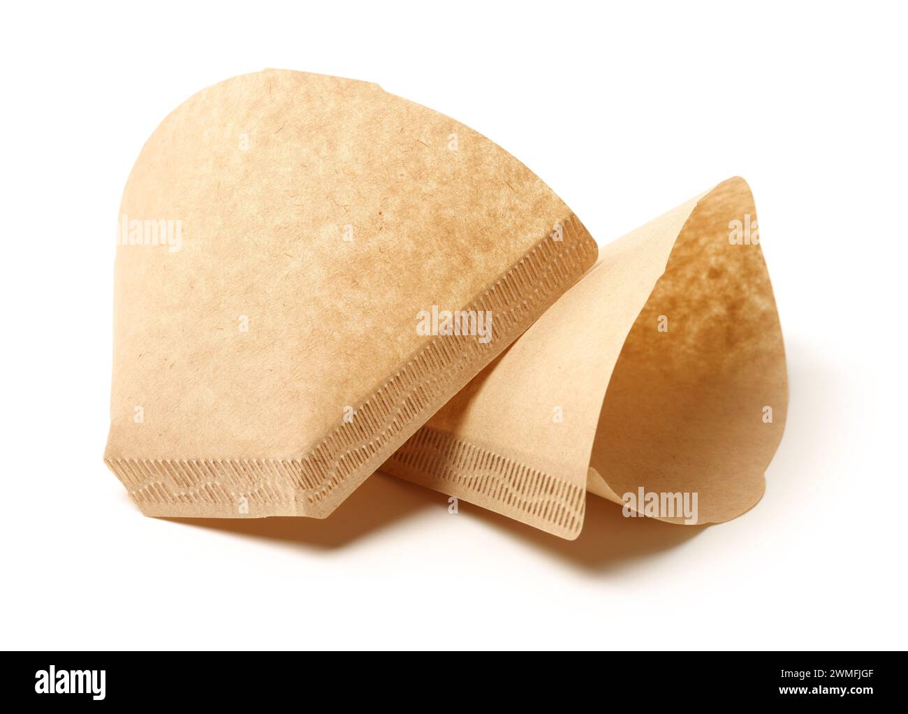 Coffee and tea filter paper on white background Stock Photo - Alamy