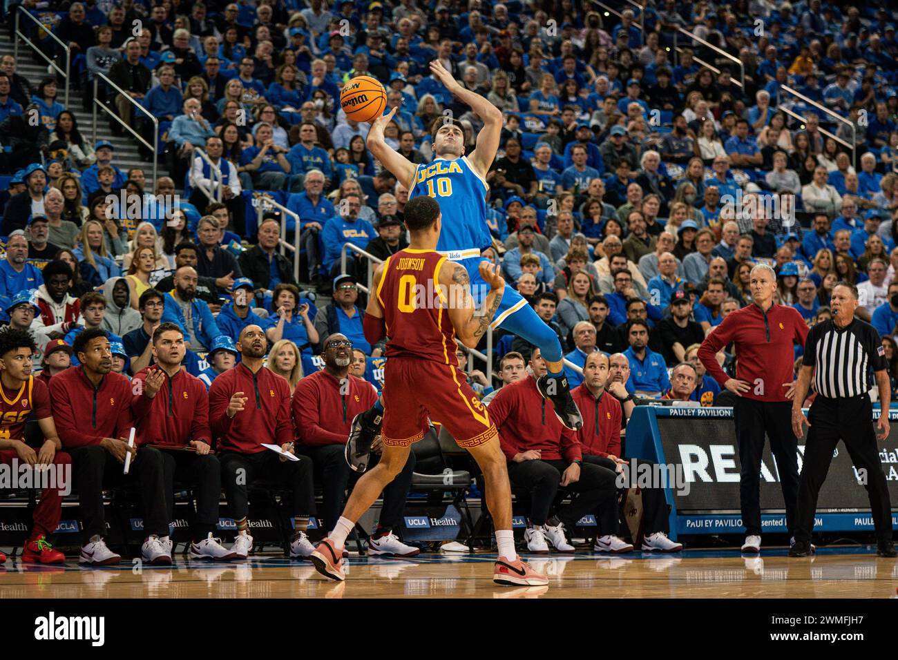 UCLA Bruins guard Lazar Stefanovic (10) is fouled on a three point ...