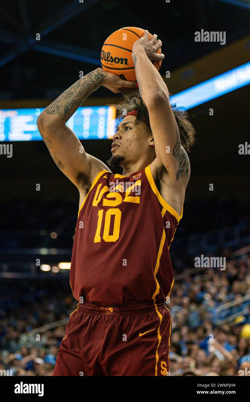 USC Trojans forward DJ Rodman (10) shoots during a NCAA basketball game ...