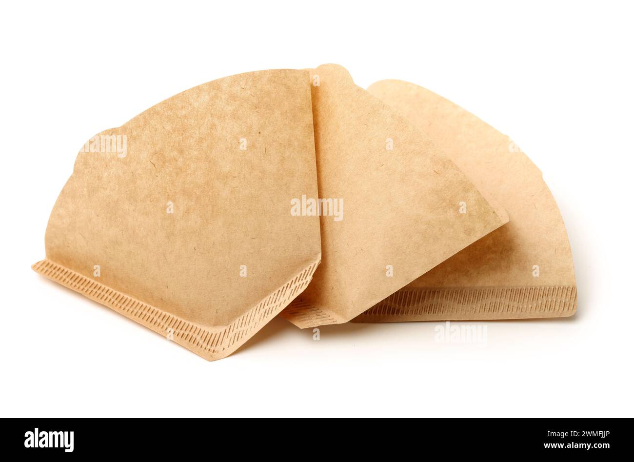 Coffee and tea filter paper on white background Stock Photo - Alamy