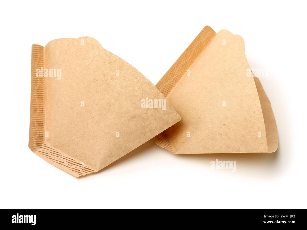 Coffee and tea filter paper on white background Stock Photo - Alamy