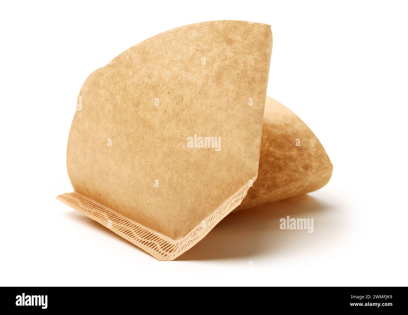 Coffee and tea filter paper on white background Stock Photo - Alamy