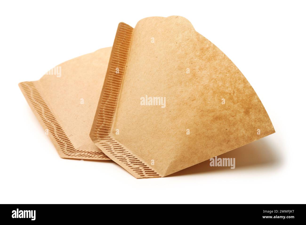 Coffee and tea filter paper on white background Stock Photo - Alamy