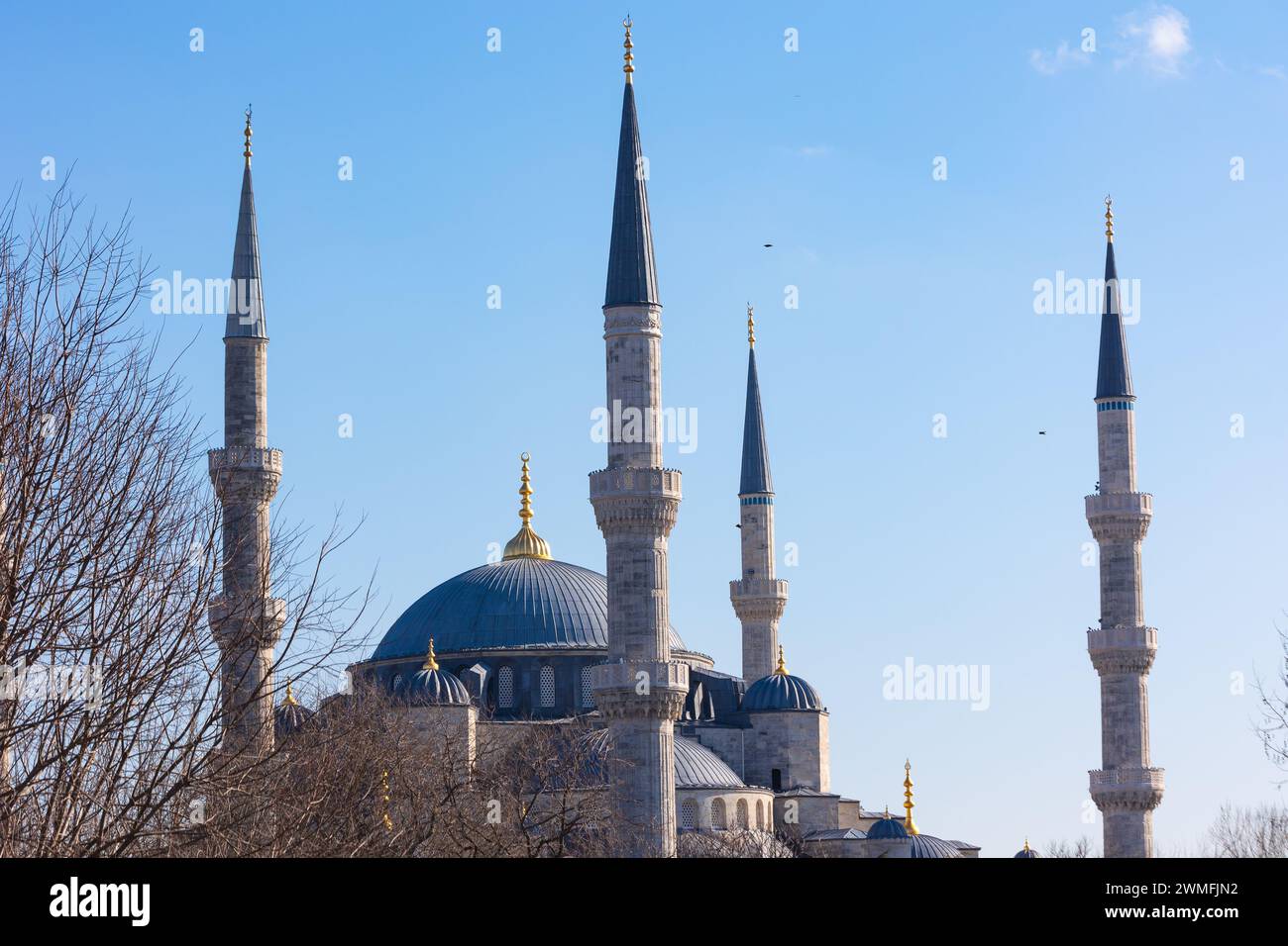 Sultanahmet or Blue Mosque view at daytime. Ramadan or islamic concept ...