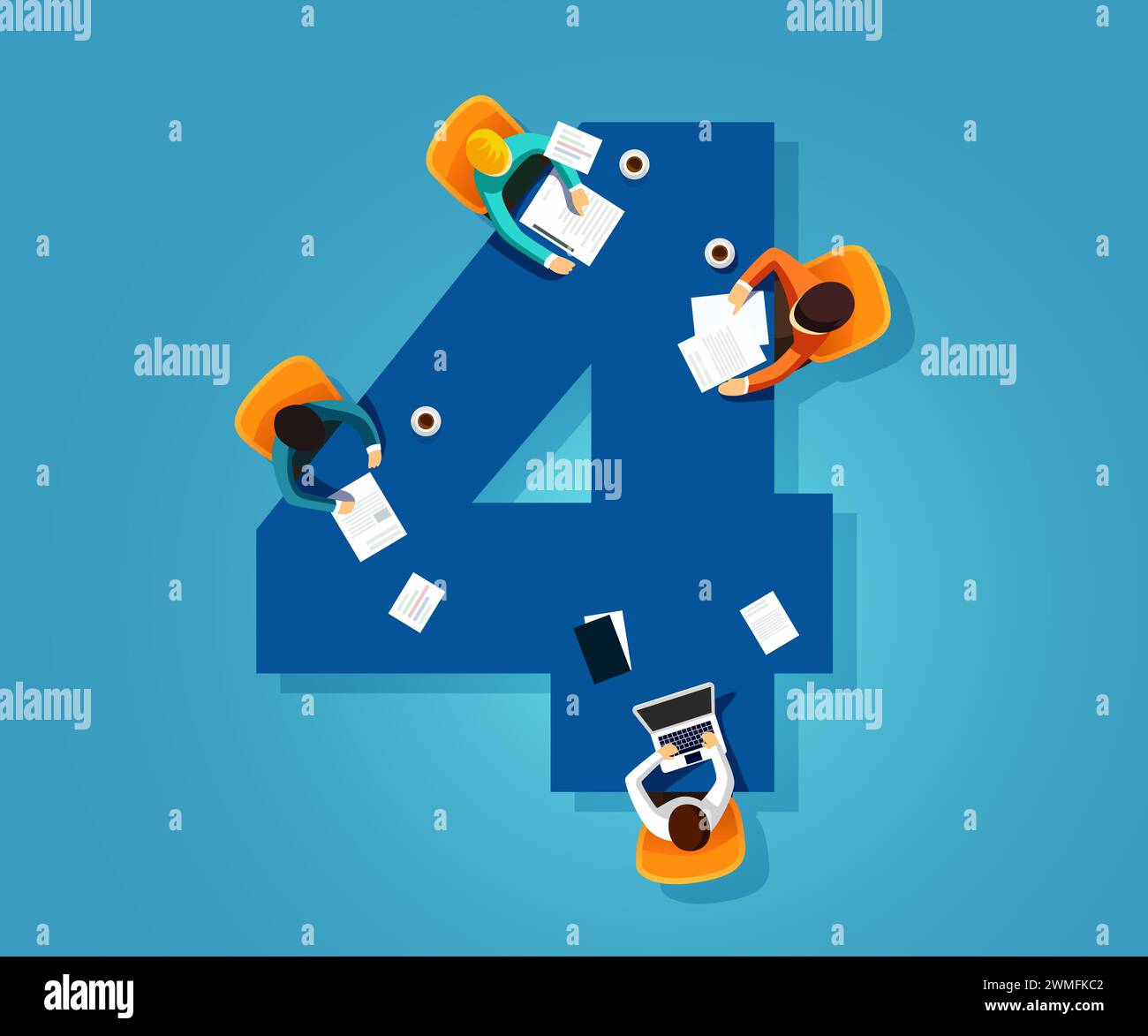 4 together Stock Vector Images - Alamy
