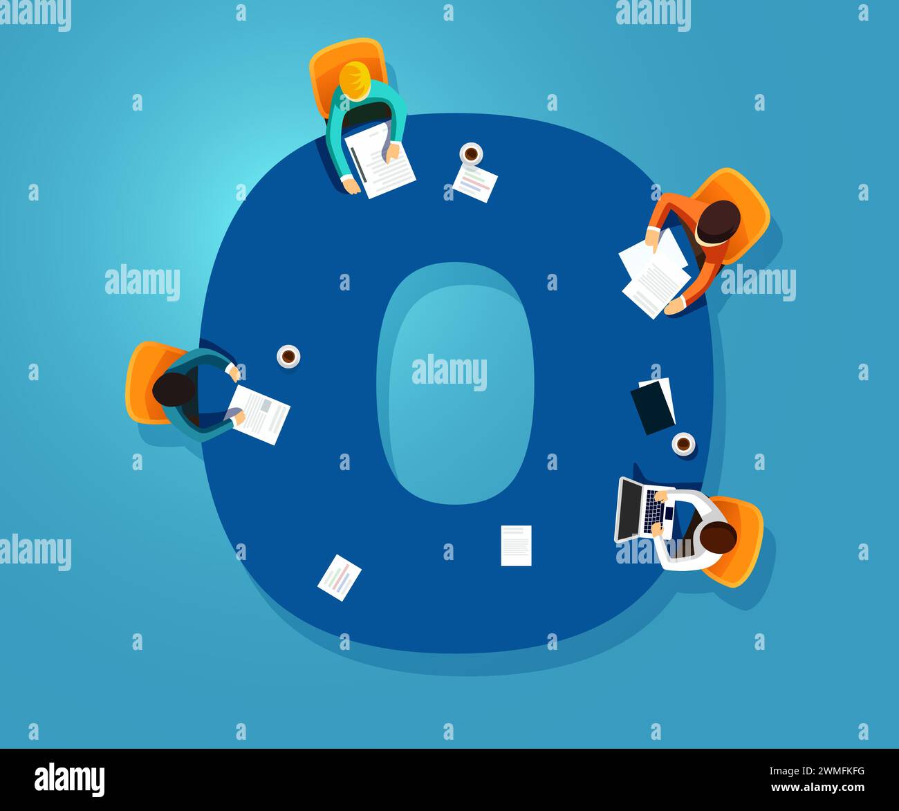 Top view table woman Stock Vector Images - Alamy