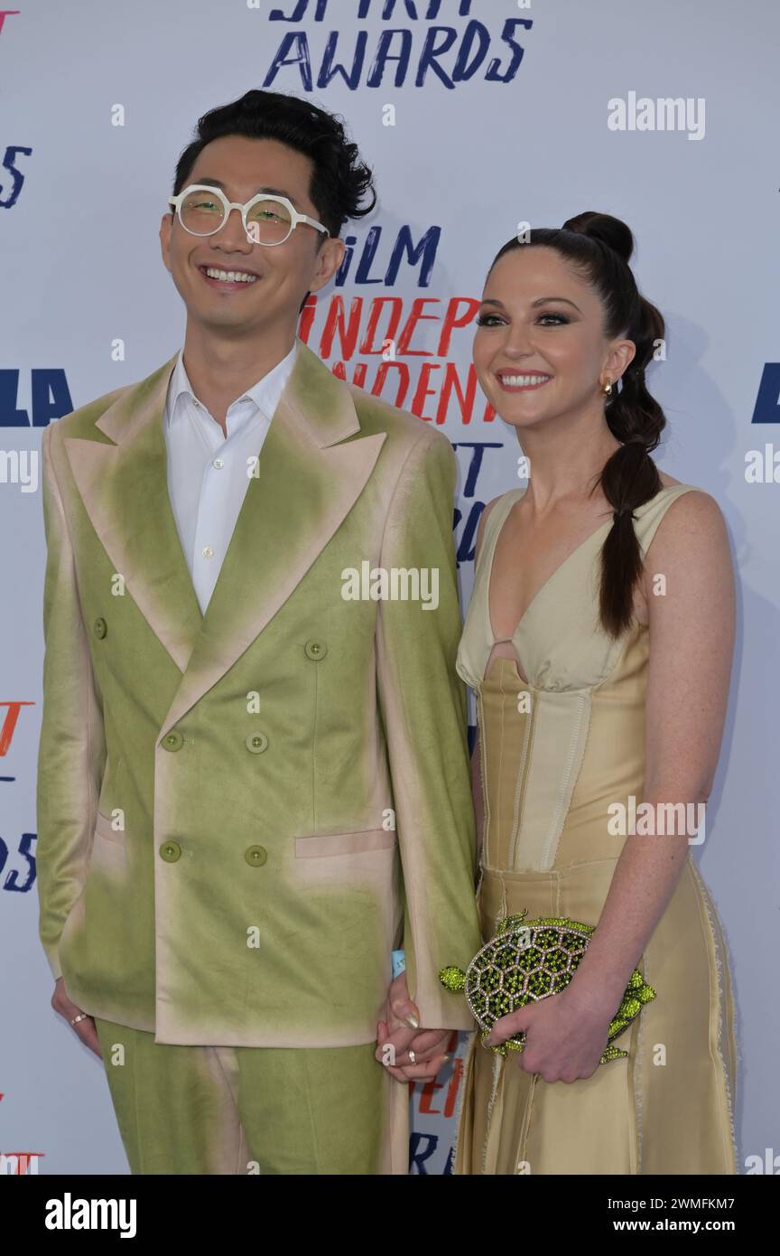 Santa Monica, USA. 25th Feb, 2024. SANTA MONICA, USA. February 25, 2024: Lee Sung Jin & Caitlin ...