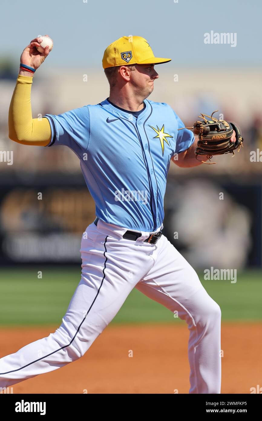 Port Charlotte, FL: Tampa Bay Rays third baseman Tanner Murray (83 ...