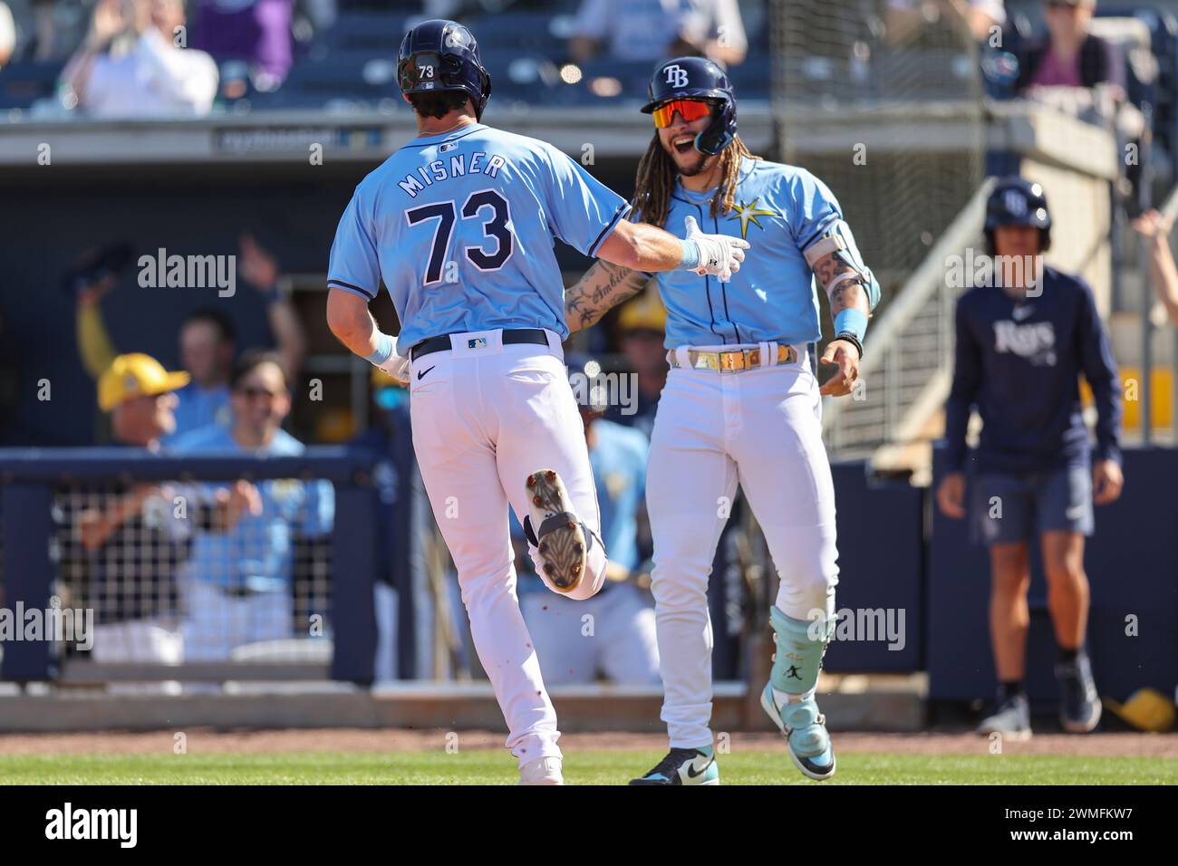 Port Charlotte, FL: Tampa Bay Rays center fielder Kameron (83) is ...