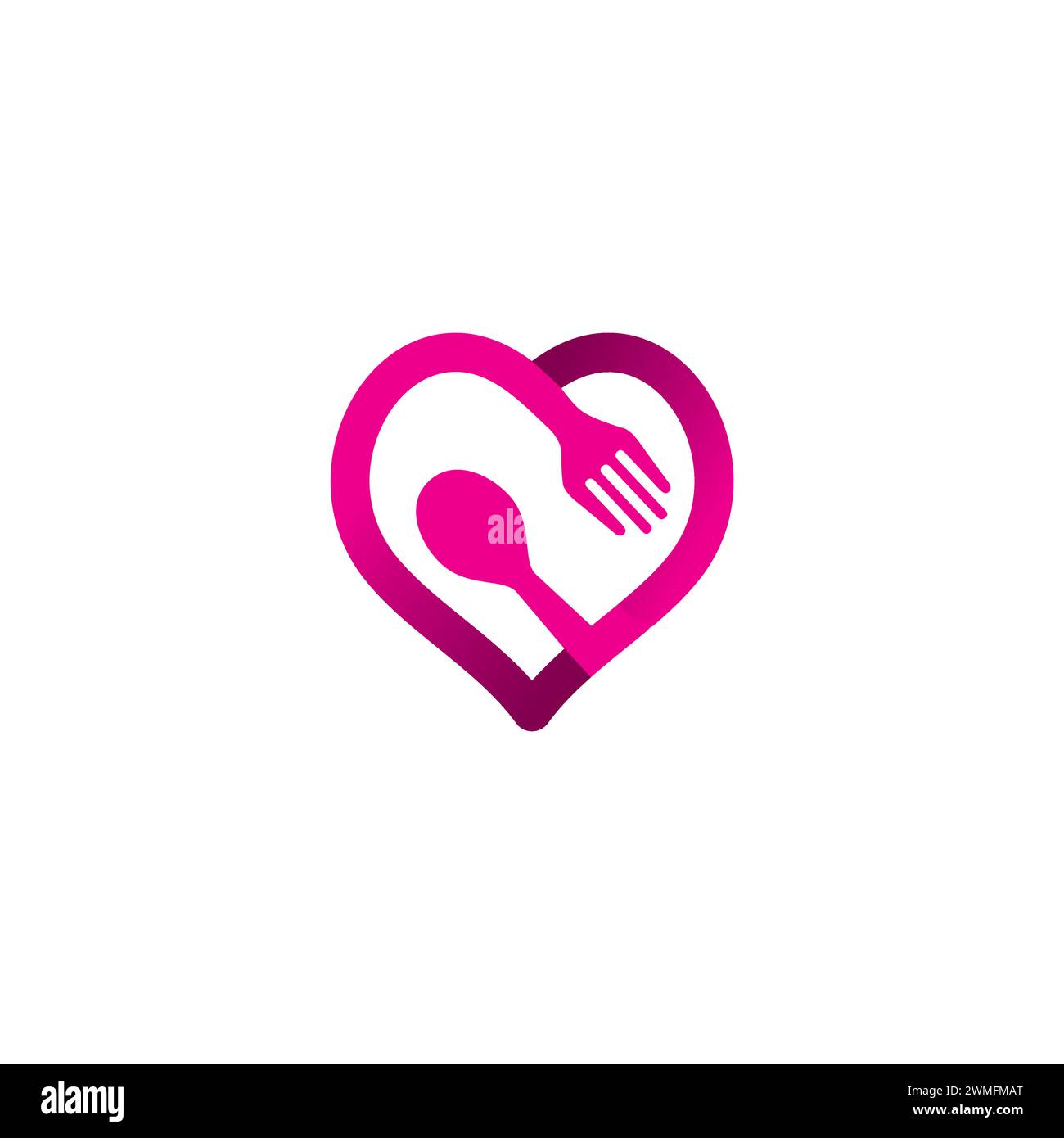 Love Food Logo Icon Food Simple Stock Vector Image And Art Alamy