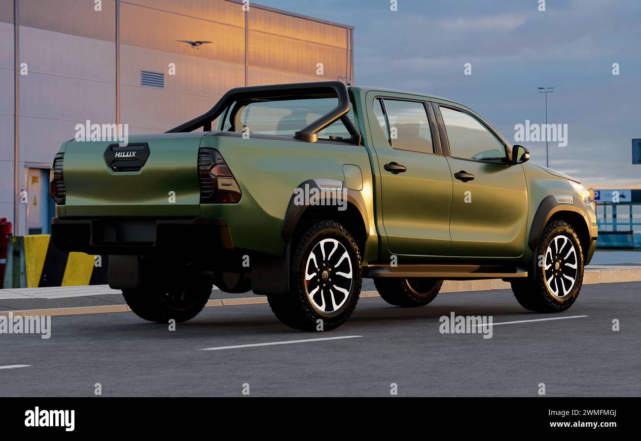 The Toyota Hilux is changing. And how. Ninth generation Stock Photo - Alamy