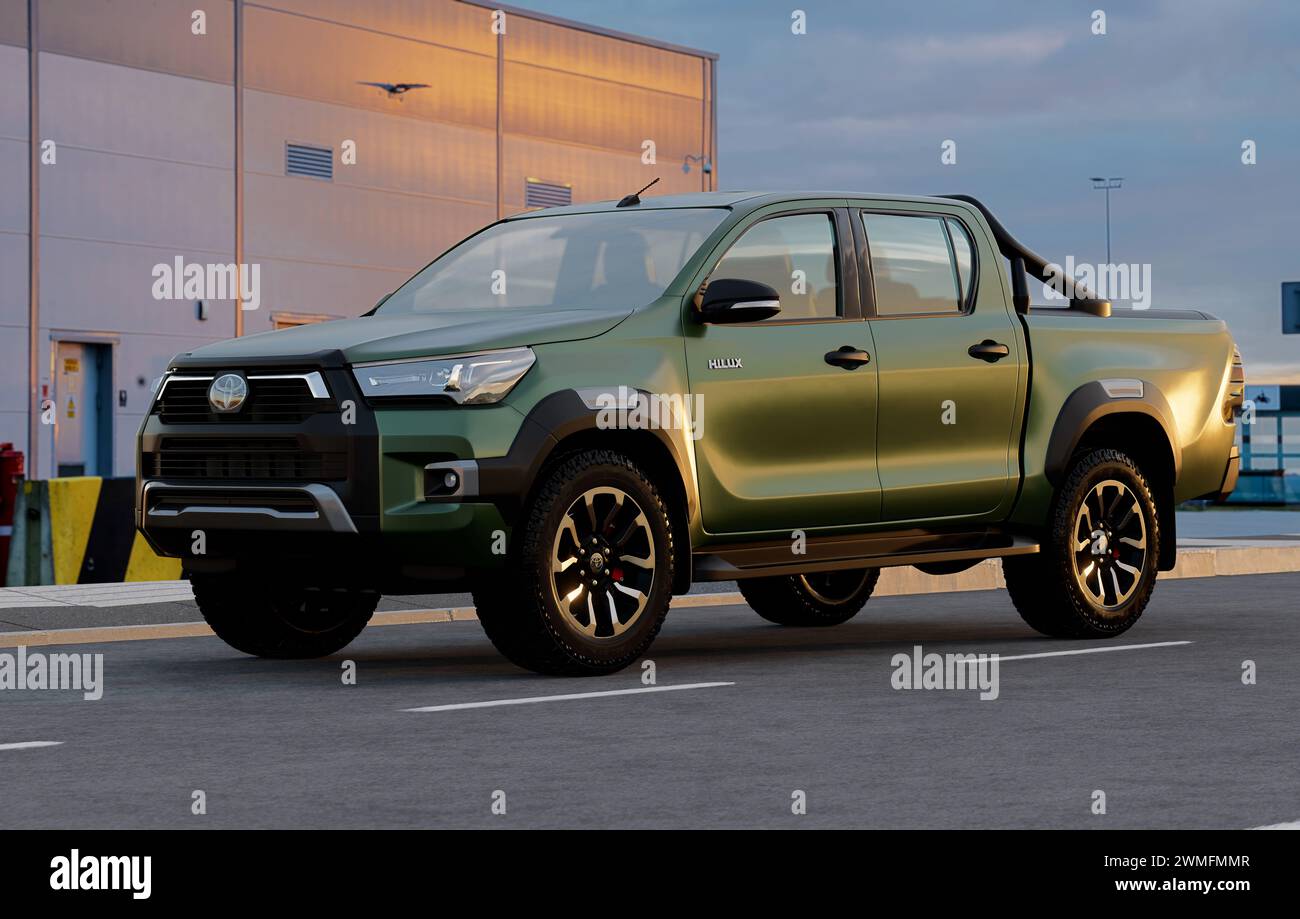 The Toyota Hilux is changing. And how. Ninth generation Stock Photo - Alamy