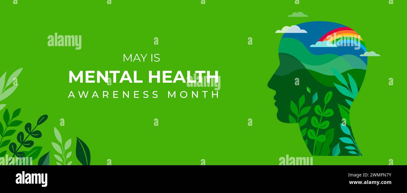 Mental Health Awareness Month. Raising awareness of depression campaign ...