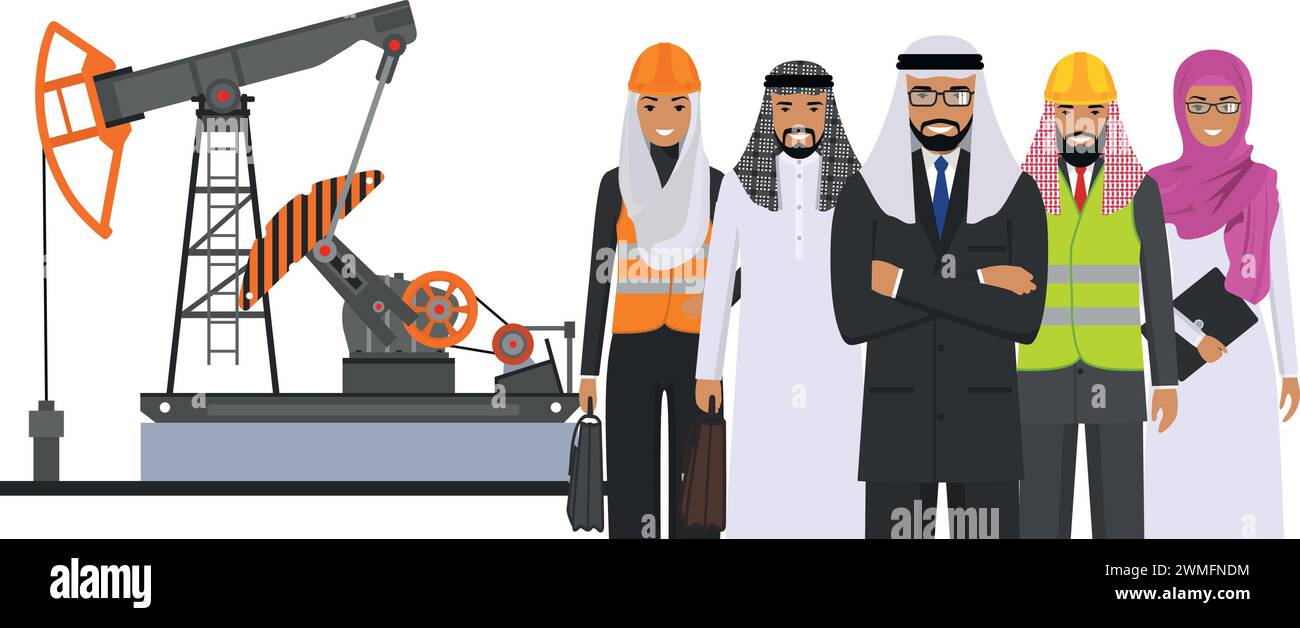 Arab Muslim Businessman in Traditional National Clothes, Engineer in ...