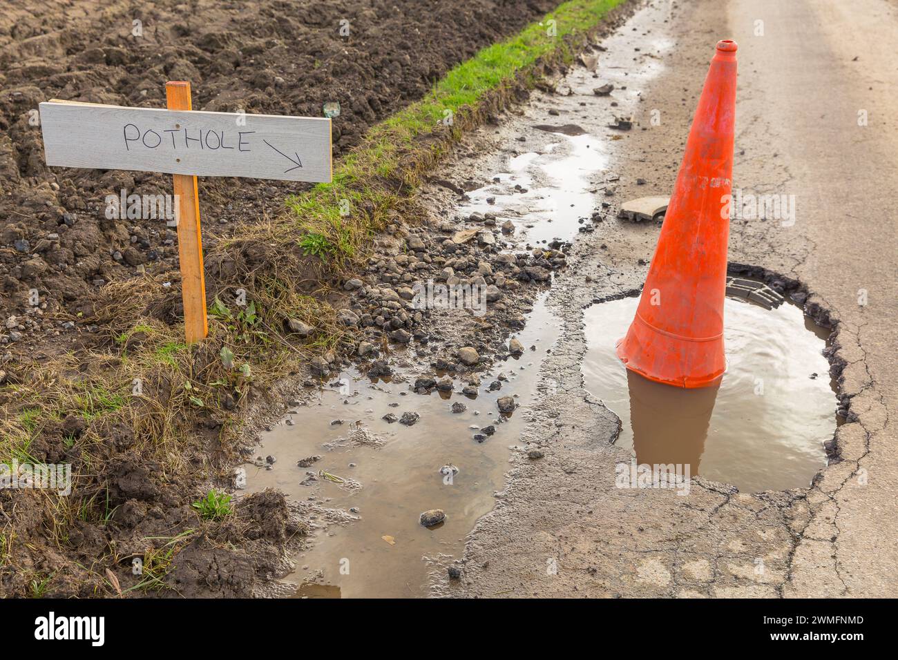 Concrete with potholes hi-res stock photography and images - Alamy