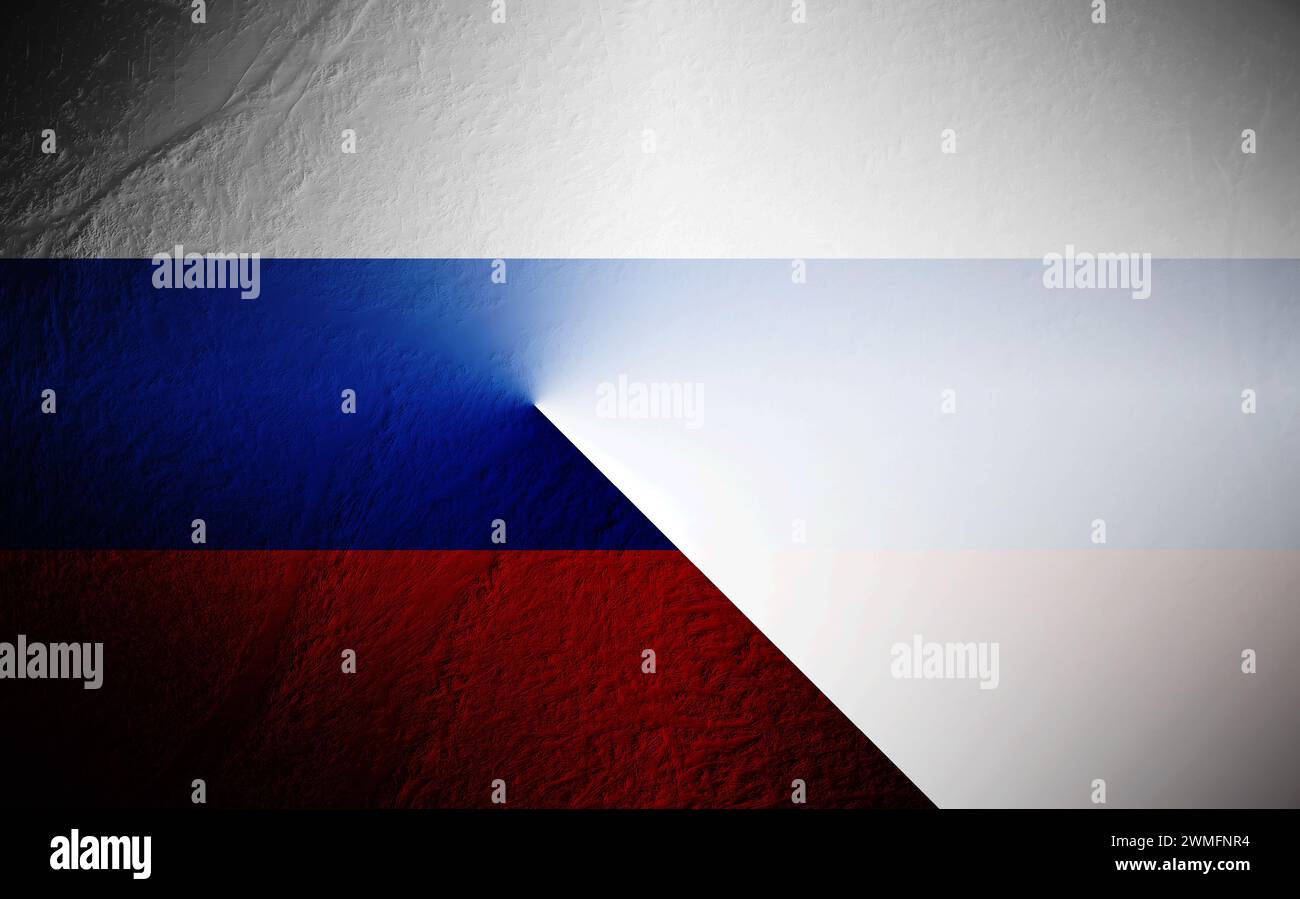 Flag of Russia blurred on white background Stock Photo - Alamy