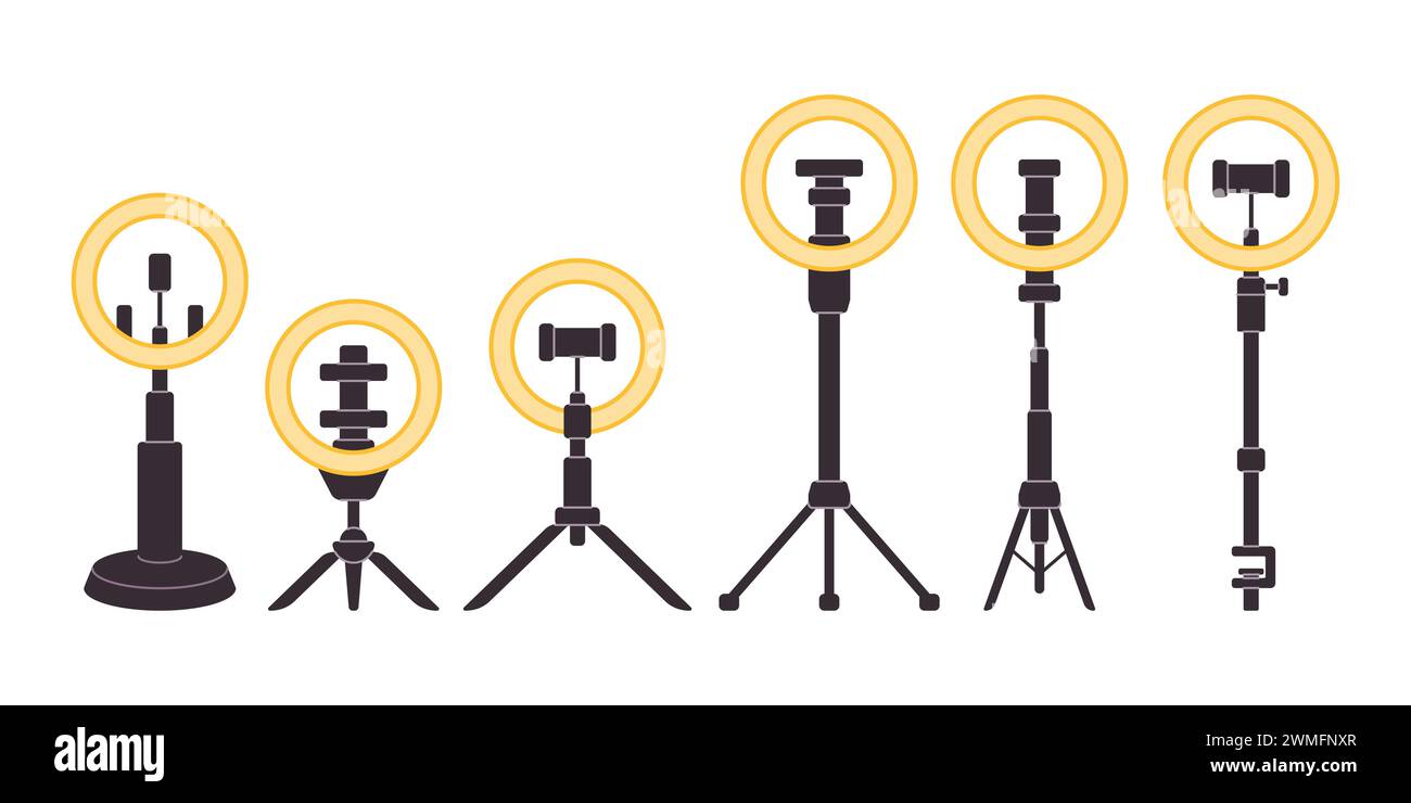 ring light stand tripod yellow circle lamp spotlight for photography ...