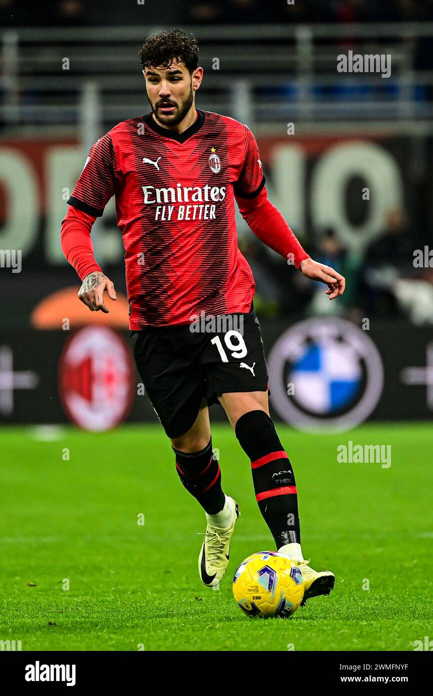 Theo hernandez controls the ball hi-res stock photography and images ...