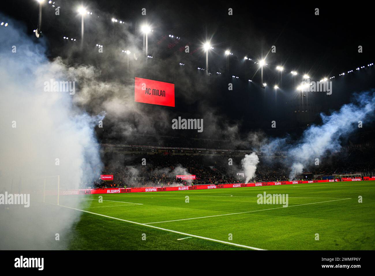 Ac milan stadium smoke hi-res stock photography and images - Alamy