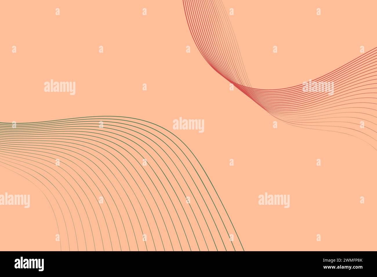 Abstract pink background with dynamic wavy lines in various shades of ...
