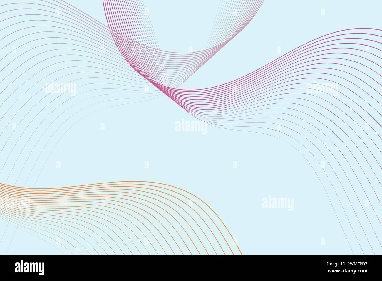 Vibrant blue and pink background with wavy lines running through. The intersecting lines create ...