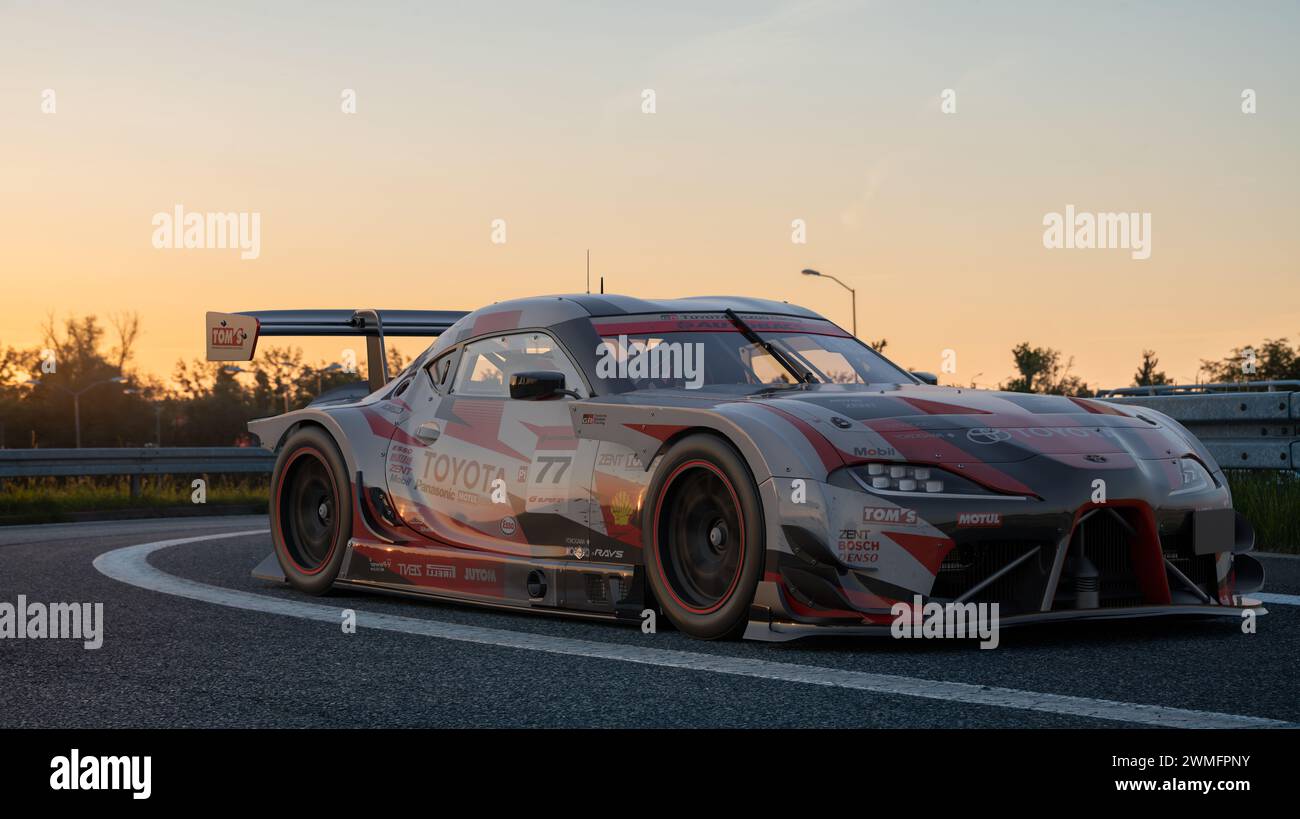 Toyota Supra GR GT4 on track Stock Photo - Alamy