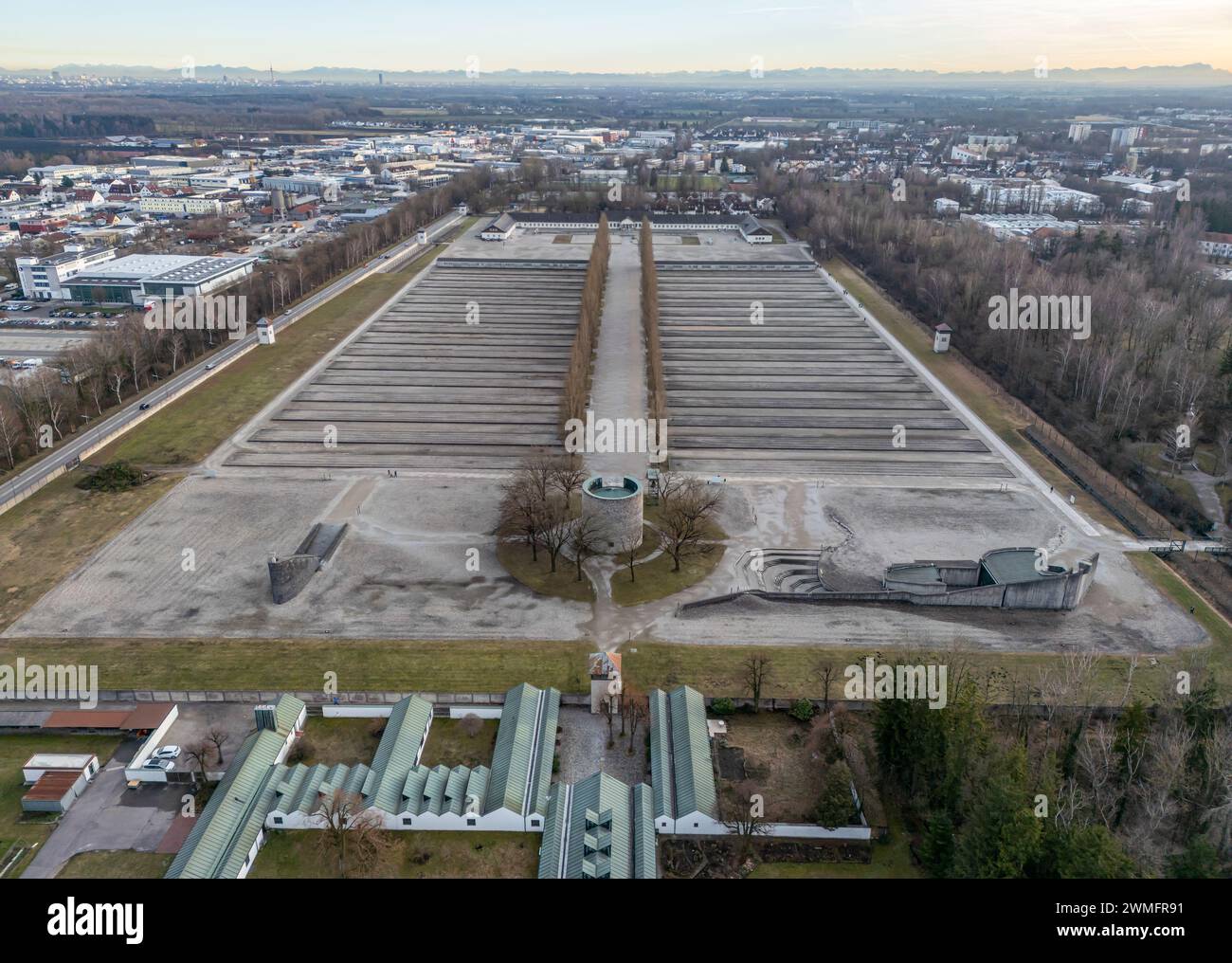 Wwii concentration camp memorial drone hi-res stock photography and ...