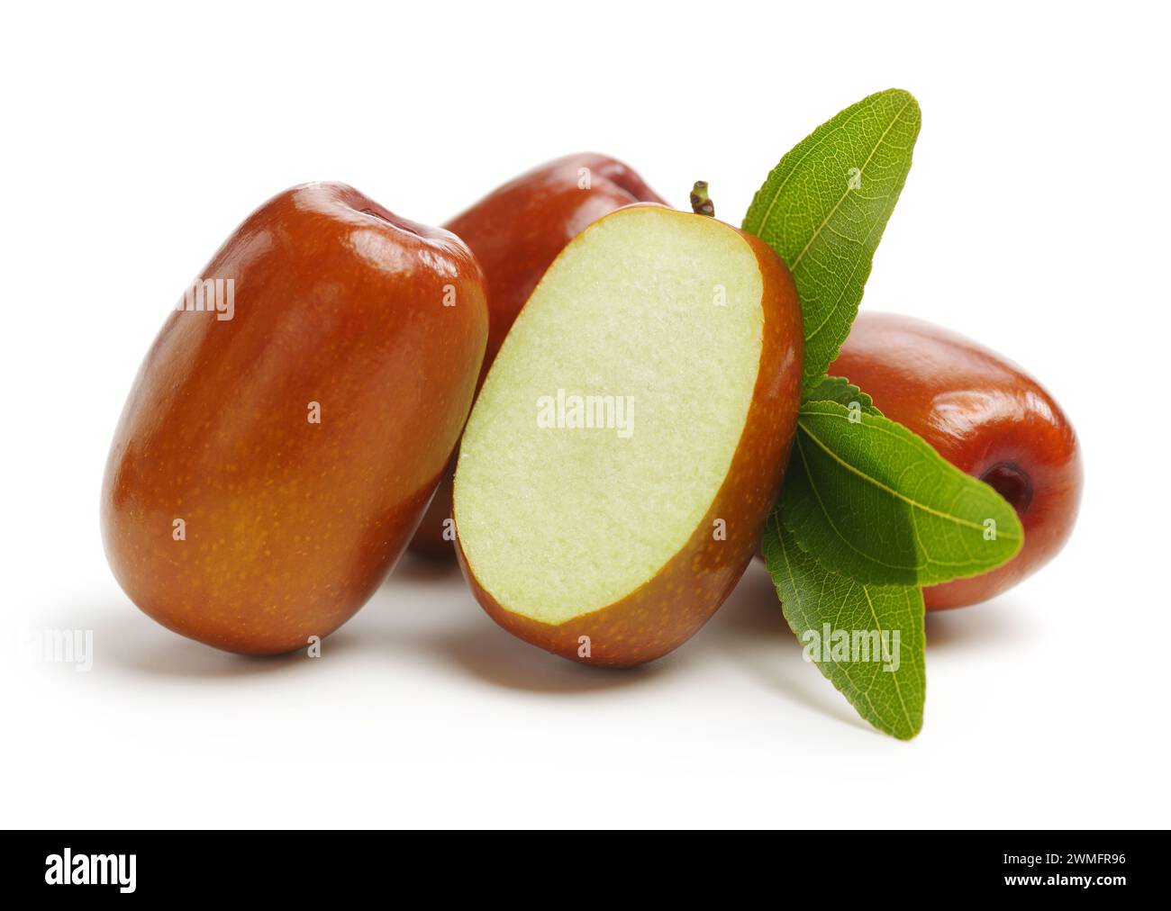 jujube or chinese date on white background Stock Photo - Alamy