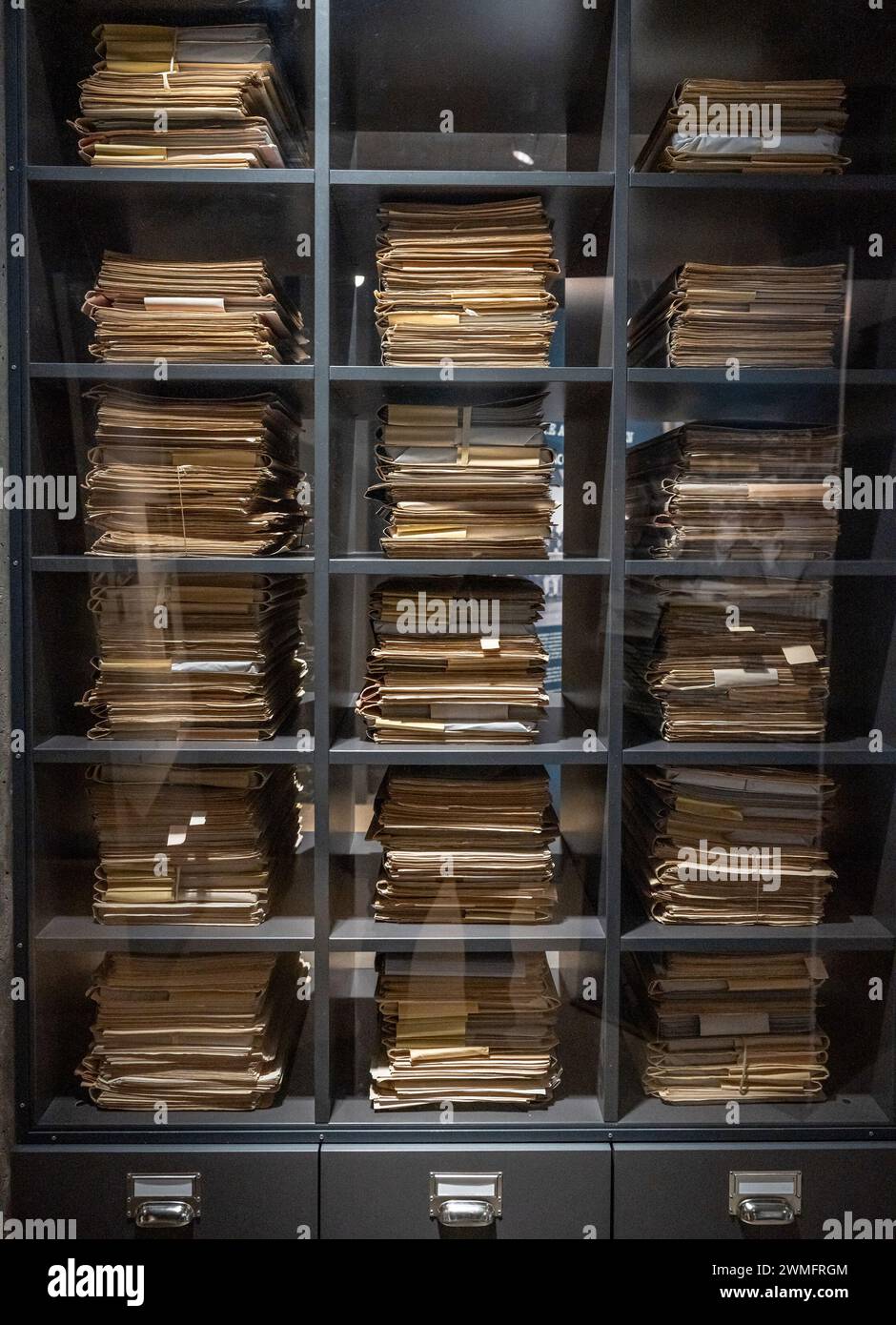 Law process Files stacking up in KZ Dachau Germany concentration Camp ...