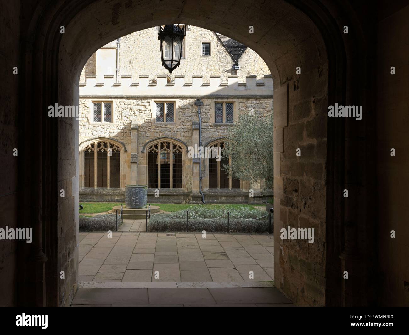 Cloister at Christ Church college, University of Oxford, England Stock ...