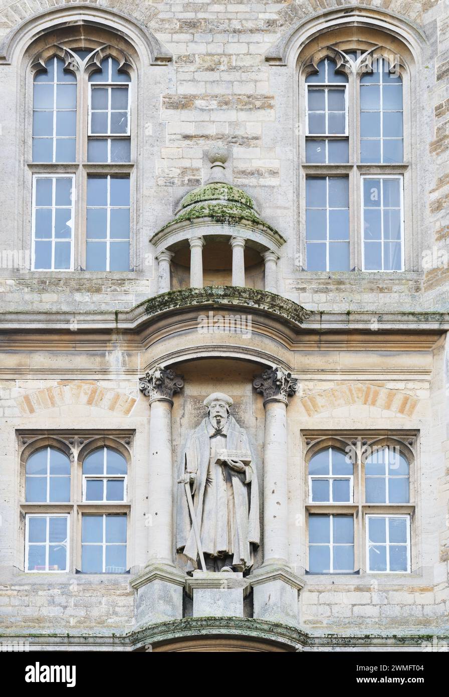 Statue of Robert Johson, founder of Uppingham public (i.e. private) 13 ...