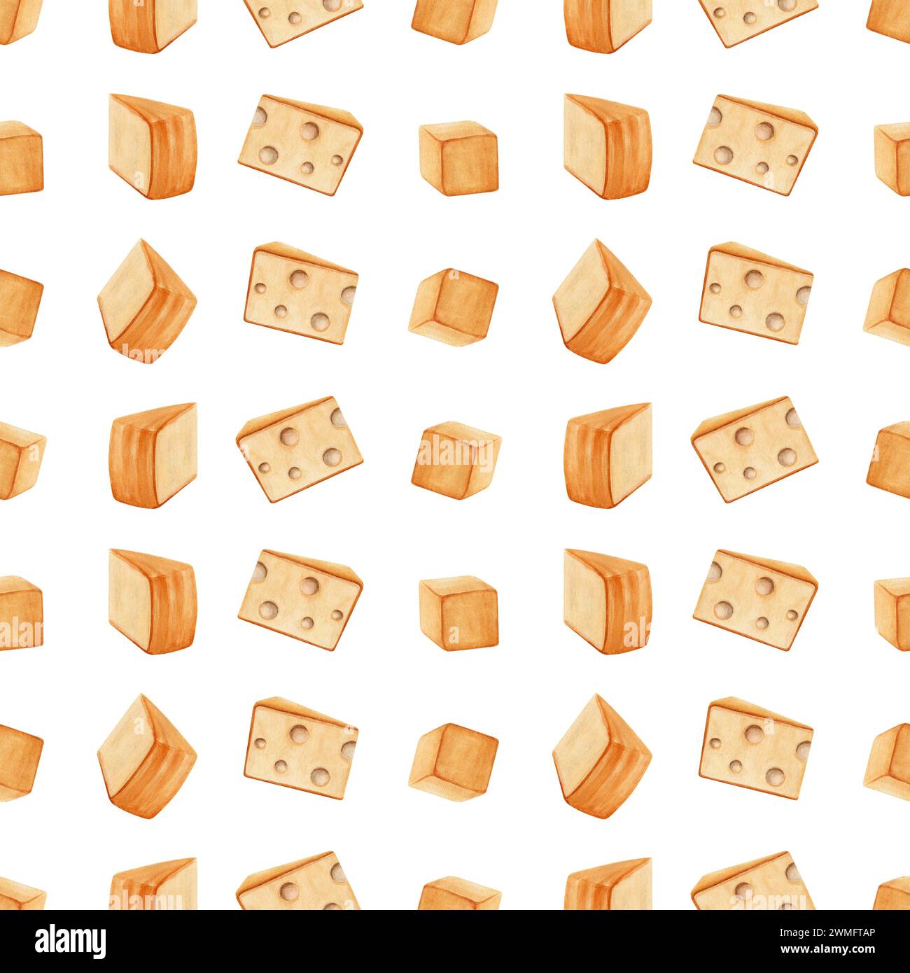 Seamless pattern with pieces of cheese facing different directions ...