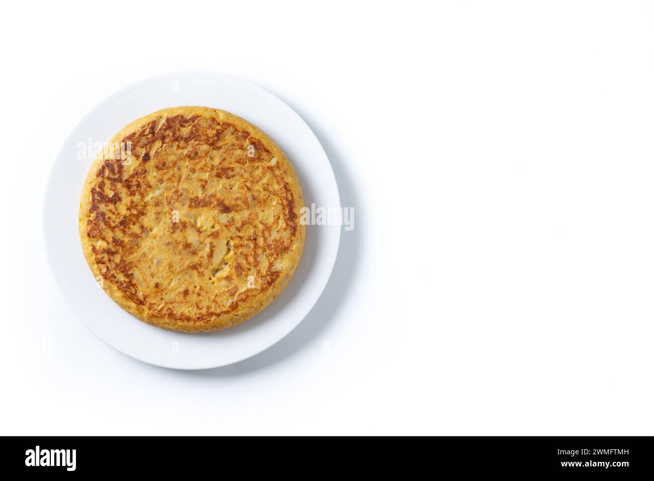 Traditional spanish omelette isolated on white background Stock Photo ...