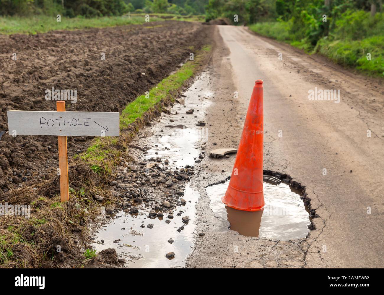 Concrete with potholes hi-res stock photography and images - Alamy