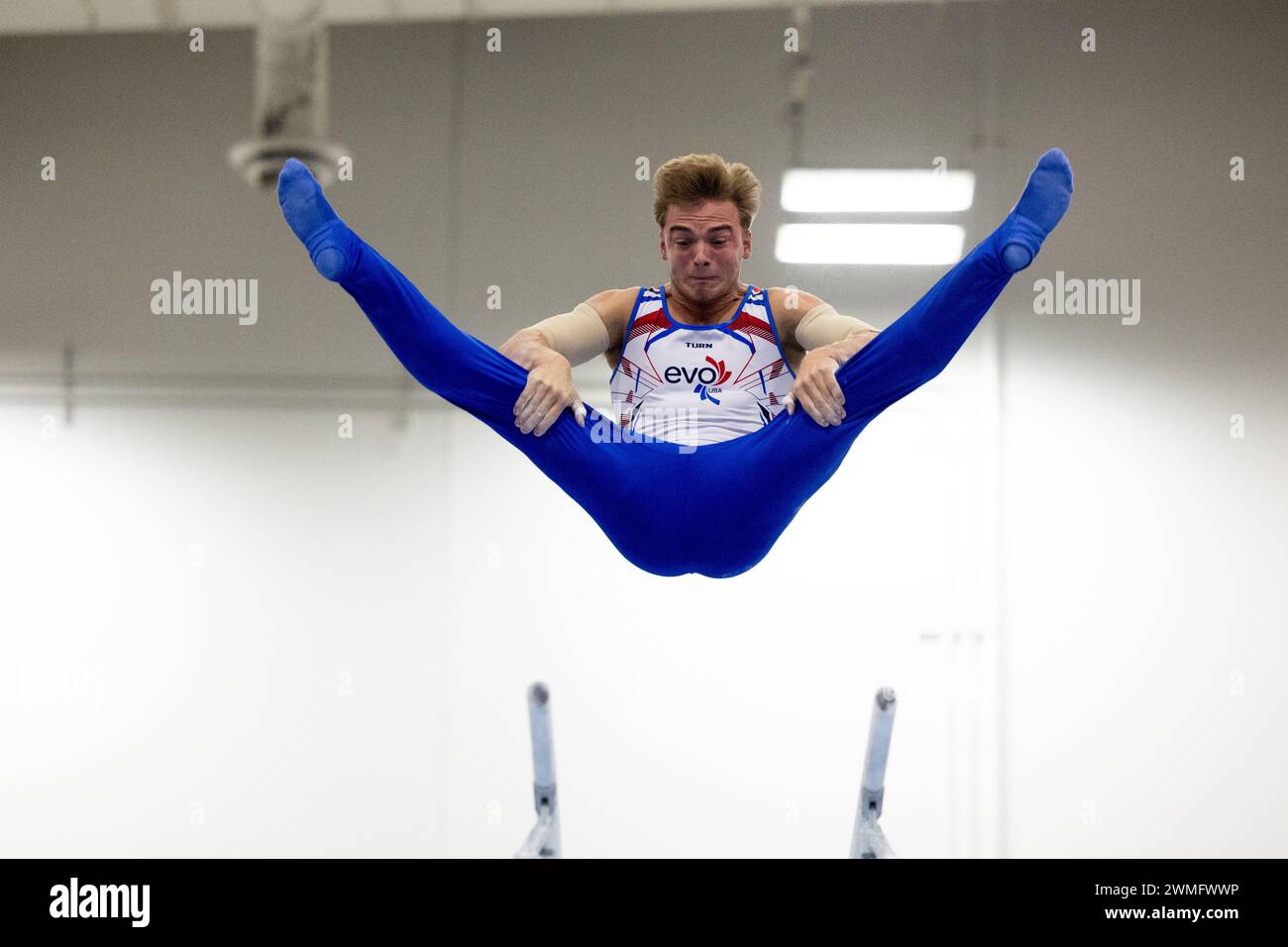 February 25, 2024: Gymnast Curran Phillips during the 2024 Winter Cup ...