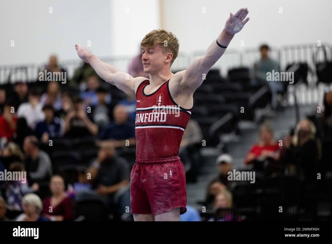 February 25, 2024: Gymnast Riley Loos during the 2024 Winter Cup senior ...