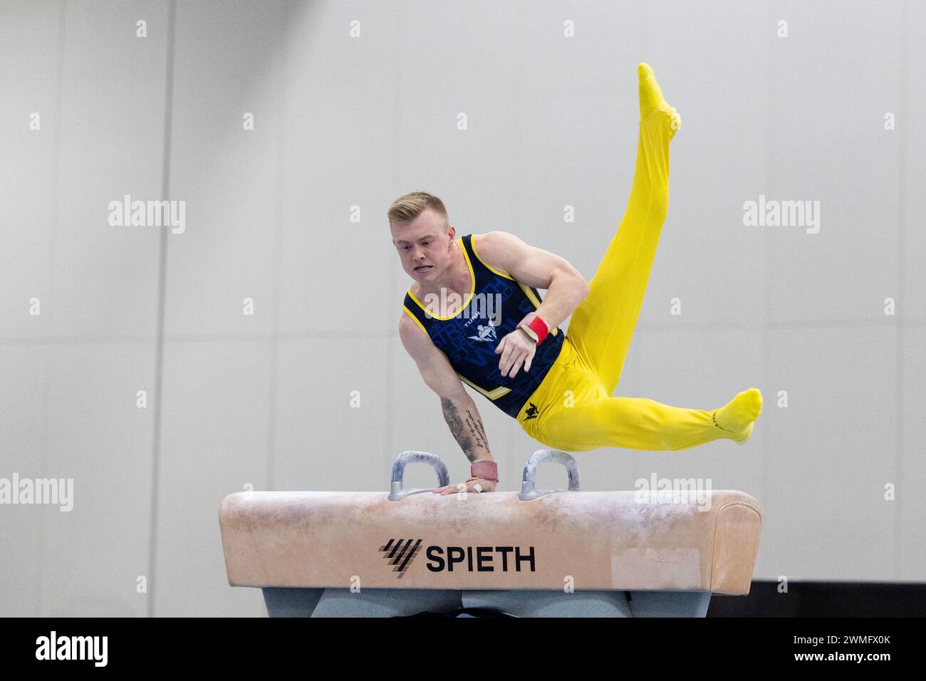 February 25, 2024: Gymnast Cameron Bock during the 2024 Winter Cup ...