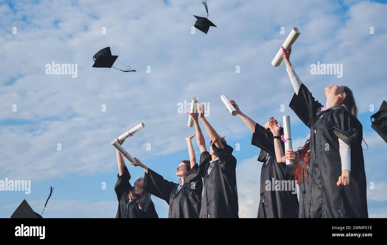 Hat thrown in the air hi-res stock photography and images - Alamy