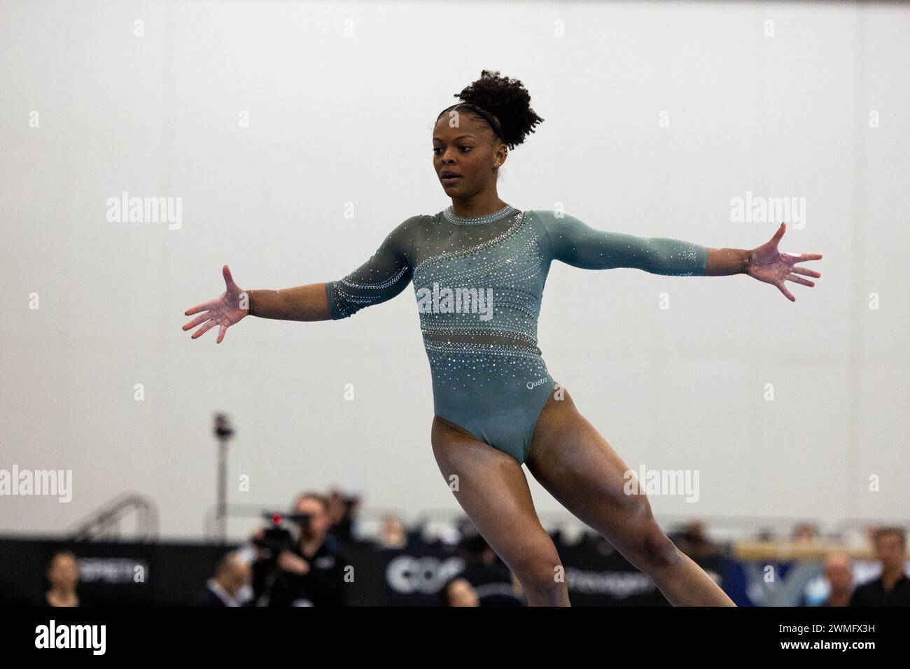 February 24 2024 Gymnast Kaliya Lincoln During The 2024 Winter Cup