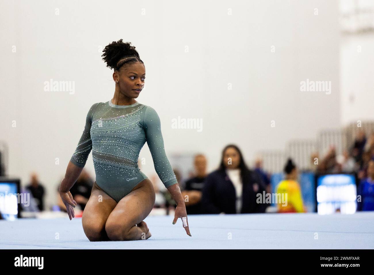 February 24, 2024: Former NCAA standout Trinity Thomas during the 2024 ...