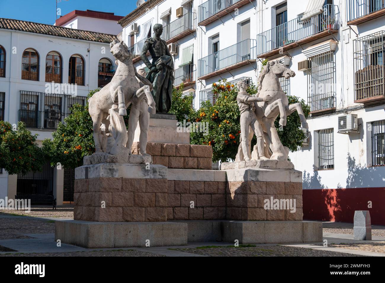 The white Monumento a Manoleteon (Manolete monument) is of Cordoba-born ...