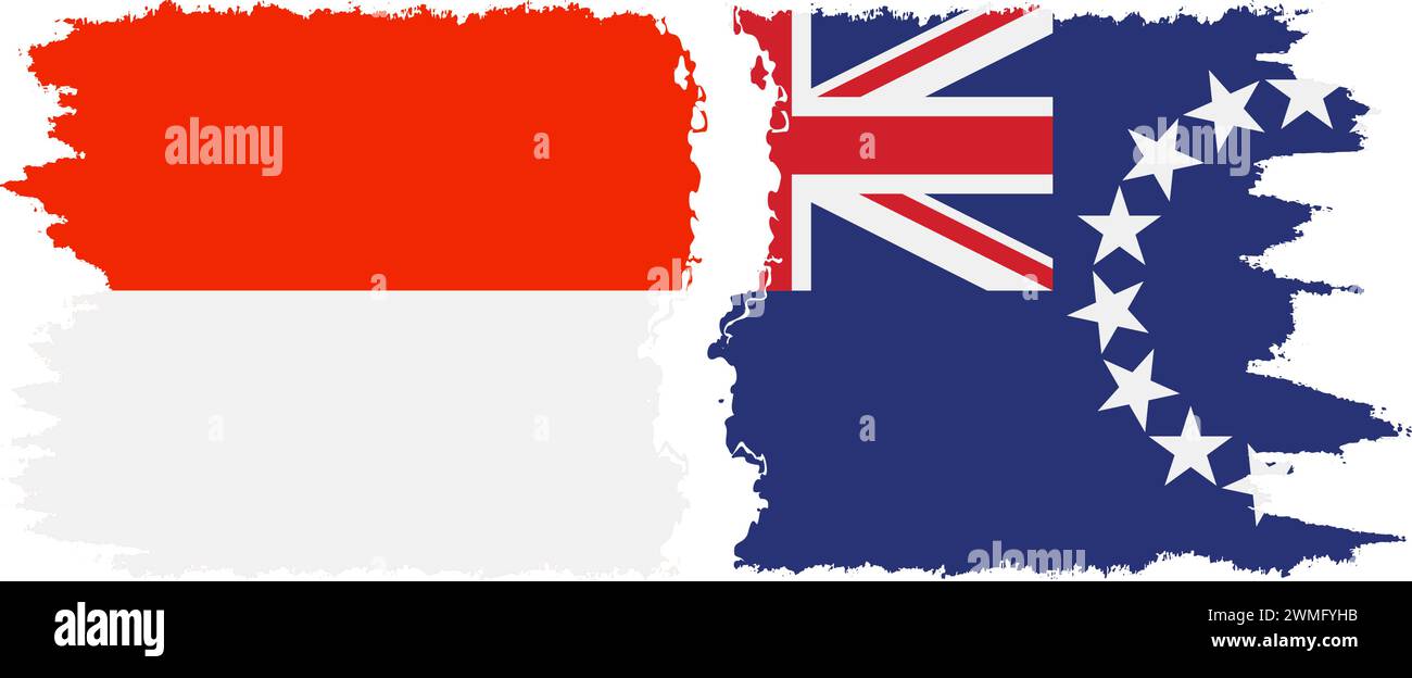 Indonesia cook islands flag Stock Vector Images - Alamy